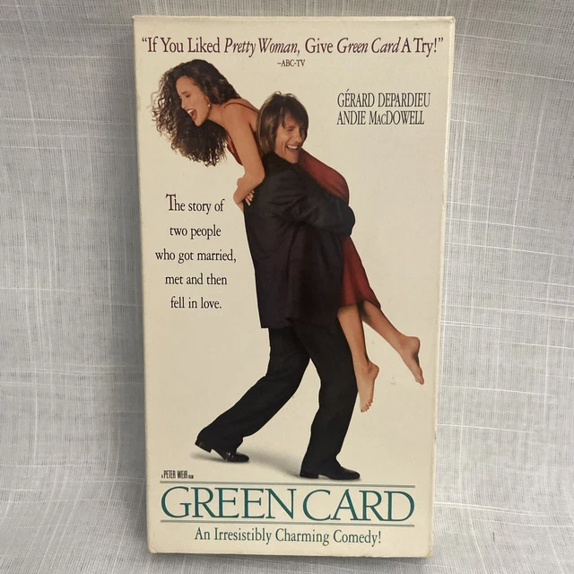 GREEN CARD VHS 1990 Gérard Depardieu Andie Macdowell Buy 2 Get 1 Free £ ...