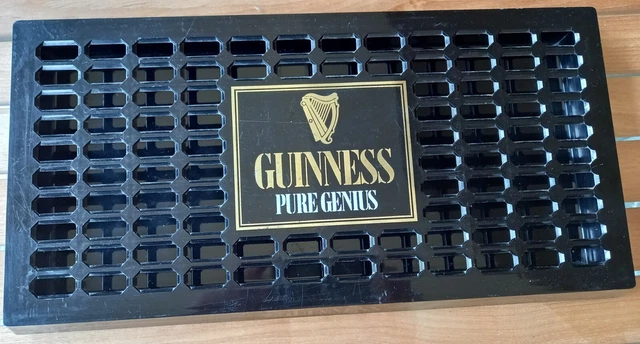 VINTAGE ORIGINAL GUINNESS Bar Drip Tray Plastic Pure Genius - 42 x 21 x ...