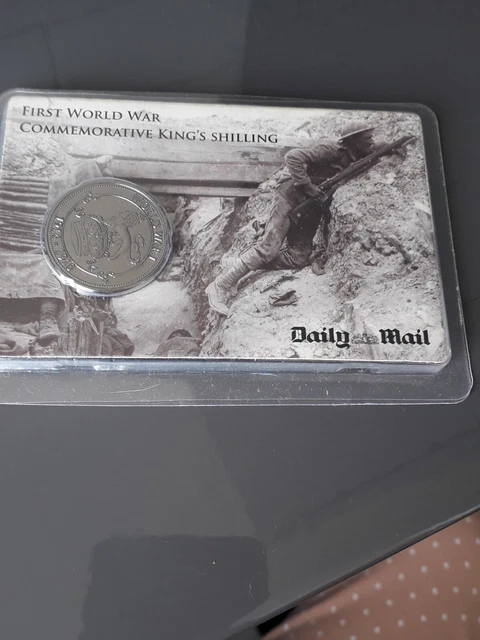 FIRST WORLD WAR Ww1 commemorative kings shilling Daily Mail Coin £4.00 ...