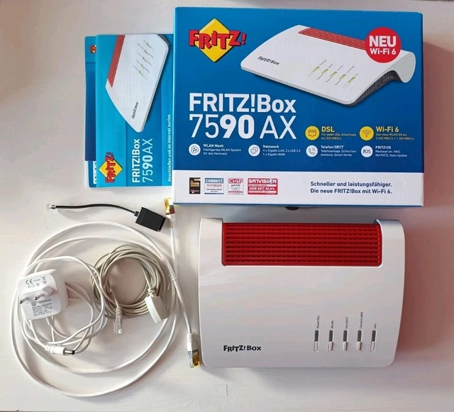 AVM FRITZ!BOX 7590 AX v2 WLAN Router mit Modem (20002929) EUR 49,87 ...
