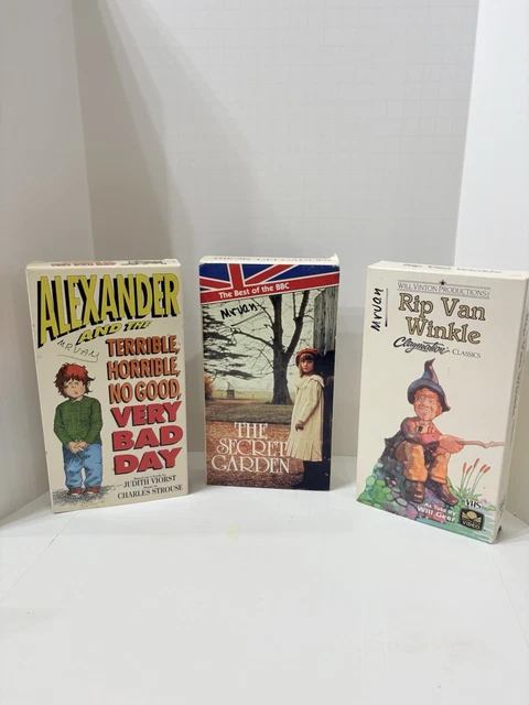VINTAGE VHS LOT of 3 Alexander and the Terrible , Secret Garden, Rip ...