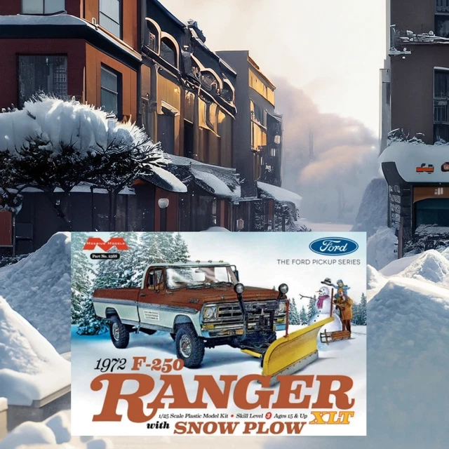 MOEBIUS 1/25 1972 Ford F250 Ranger Xlt Pickup Lkw W / Schnee Pflug 2568 ...
