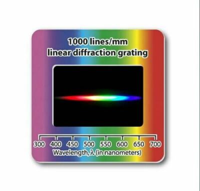 DIFFRACTION GRATING LINEAR Diffraction Grating Slide Optical Grid 1000 ...