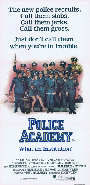 POLICE ACADEMY DAYBILL Movie poster Kim Cattral DREW STRUZAN artwork ...
