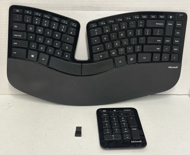 MICROSOFT SCULPT ERGONOMIC Wireless Keyboard Number Pad Model 1559 W ...