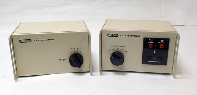 VINTAGE BIO-RAD CAPACITANCE Extender 1652087 & Bio-Rad Pulse Controller ...