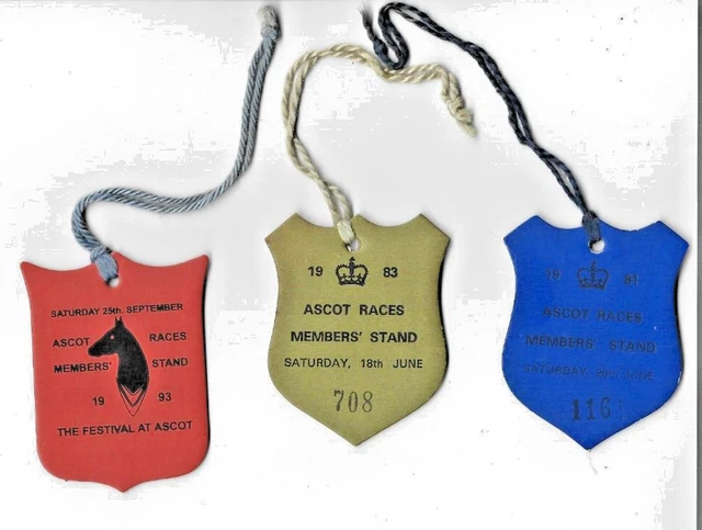 ASCOT RACES BADGES 3 Badges £4.99 - PicClick UK