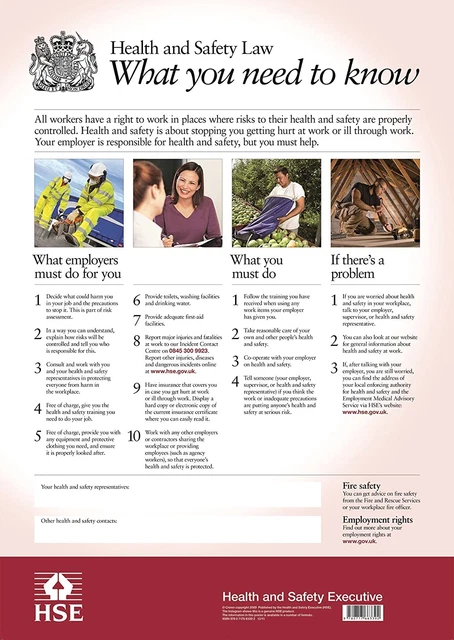 SECO HEALTH AND Safety Poster, A2 (420Mm X 594Mm) - 0.5Mm PVC White ...