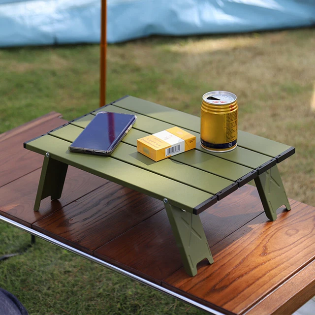 MINI FOLDING TABLE Camping Tent Table Bed Computer Desk for Tent (Army ...