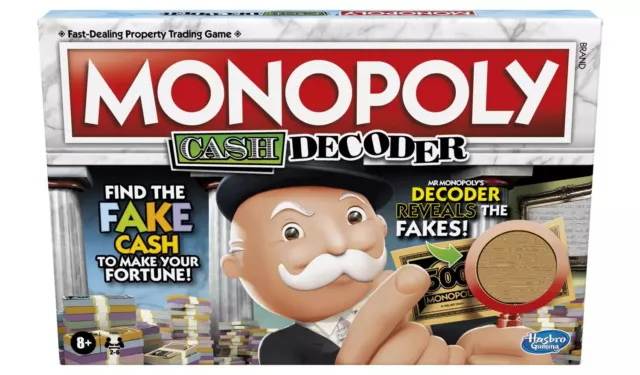 HASBRO GAMING MONOPOLY Cash Decoder Family Board Game 2-6 Players £16. ...