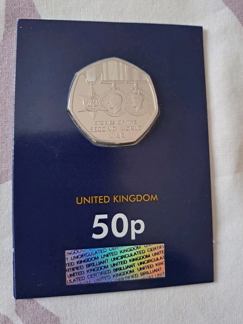 A. RARE 50P COIN 2025 STORIES OF SECOND WORLD WAR 11 £12.15 - PicClick UK