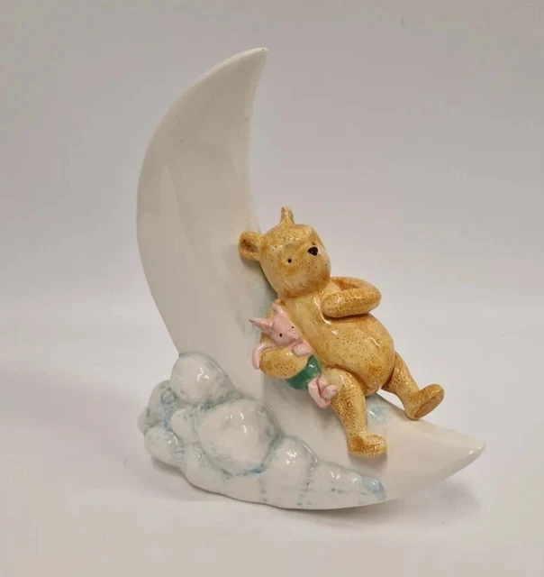 DISNEY ENESCO CLASSIC Pooh Money Bank Winnie Pooh Sitting On Moon ...