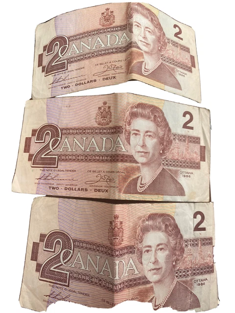 RARE CANADIAN 2 dollar bill 1986 $15,000.00 - PicClick CA