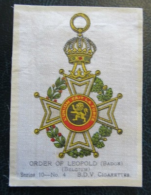 WW1 ERA ORDER of Leopold Medal BDV cigarette silk £1.99 - PicClick UK