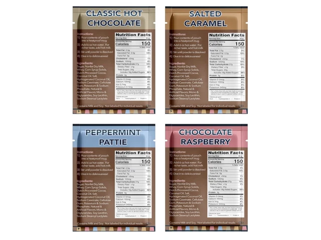 DOUBLE DONUT COFFEE Gourmet Holiday Hot Cocoa Mix Variety Pack 32 Count ...