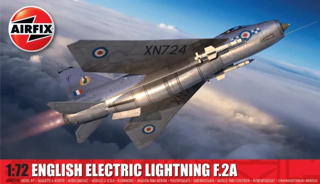 AIRFIX A04054A ENGLISH Electric Lightning F.2A 1:72 PLASTIC MODEL KIT £ ...
