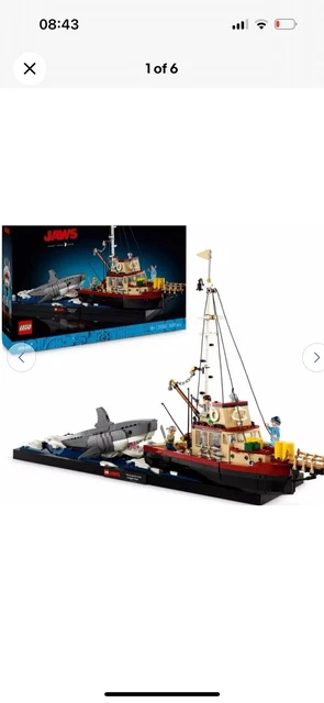 LEGO IDEAS 21350 Jaws: The Orca Boat Set with Box, Manual, and Figures ...