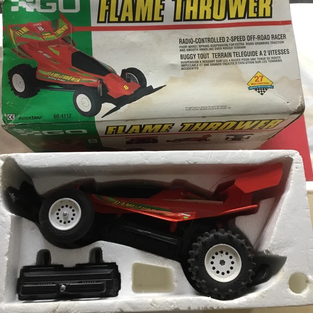 RETRO RC CAR Flamethrower w/controller. Boxed & Working . RARE..See ...