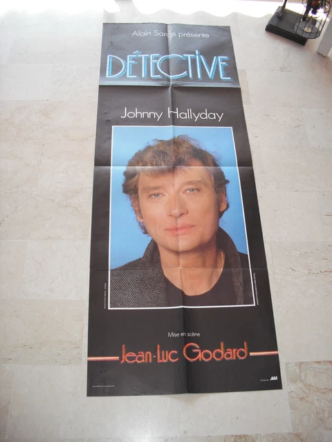 AFFICHE DE CINÉMA DETECTIVE avec Johnny HALLYDAY de J.L. GODARD 1985 ...