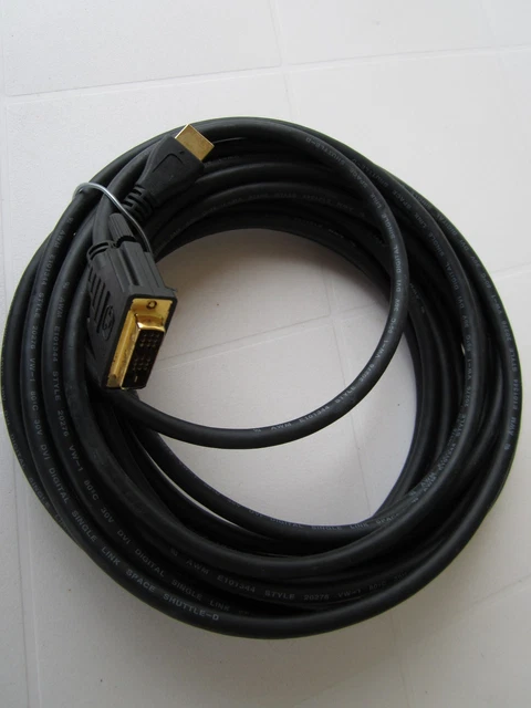 CÂBLE VIDÉO DVI-HDMI . AWM E101344 style 20276 VW-1 . 10 Mètres . NEUF ...