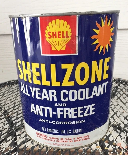 SHELLZONE COOLANT & ANTI-FREEZE ANTI-CORROSION SHELL OIL CO TEXAS Full ...