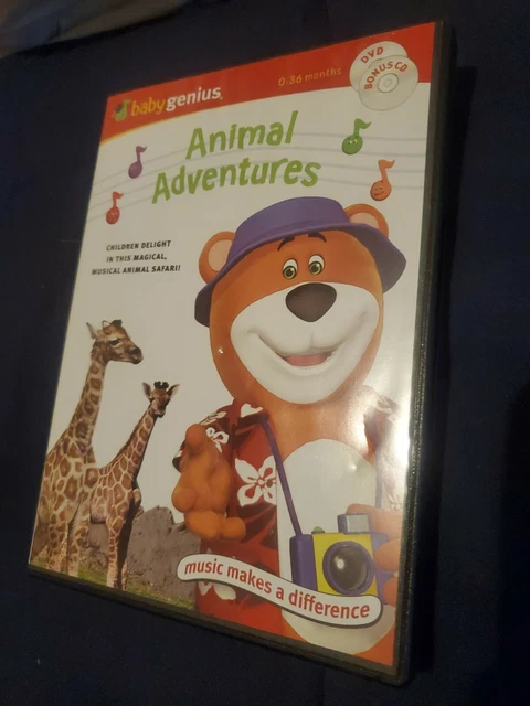 BABY GENIUS ANIMAL Adventures DVD W/Bonus CD $8.00 - PicClick CA