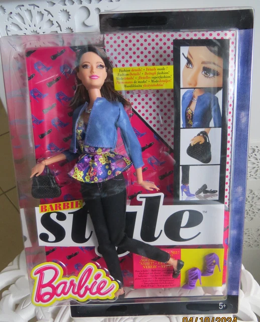 NRFB DOLL 2015 BARBIE STYLE GLAM 100+Poses RAQUELLE faux cils DHD87 ...