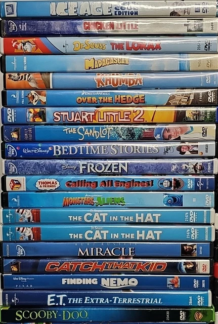 WHOLESALE LOT 100+ DVDs Kids & Family Children's Baby Pixar Disney Veggie Potter $78.53 ...