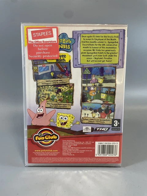 SPONGEBOB SQUAREPANTS 'EMPLOYEE of the Month' PC CD-ROM Age 3+ PEGI ...