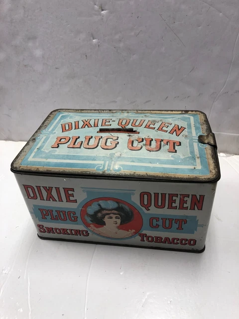 VINTAGE DIXIE QUEEN Tobacco Tin Lunch Box $179.99 - PicClick CA