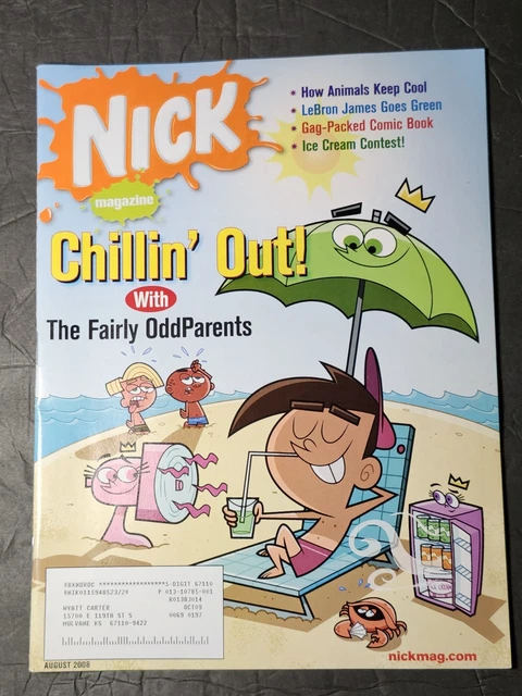 NICK MAGAZINE AUGUST 2008 Issue 144 Fairly Odd parents, LeBron James £ ...