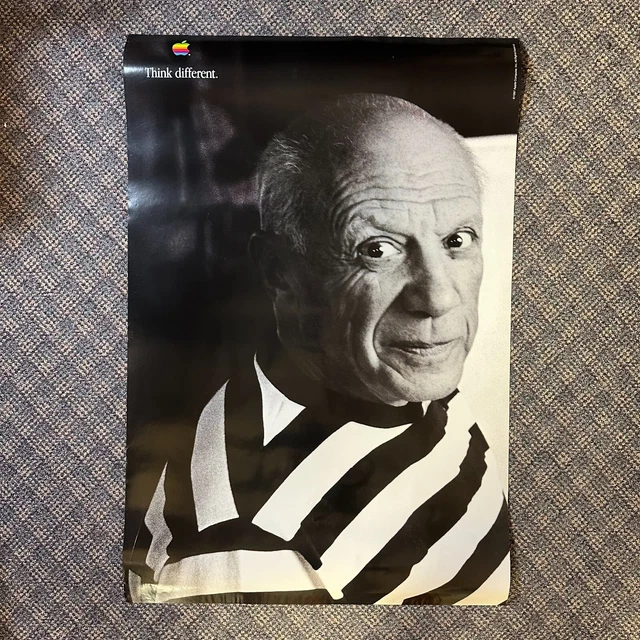 PABLO PICASSO__APPLE COMPUTER__THINK different_RARE_AUTHENTIC POSTER ...