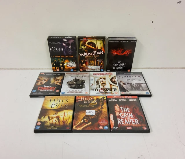 SLASHER HORROR DVD Bundle x10 (Chucky WrongTurn Purge Sinister Grim ...