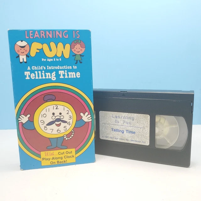 VHS TAPE 1988 Learning Is Fun TELLING TIME Babys Teachings Pre School ...