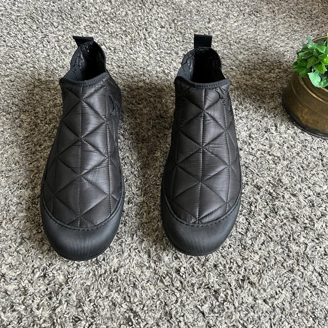 HUCKBERRY GREYS SUMMIT Slipper Boots Black Insulated Nylon Wool Insole ...
