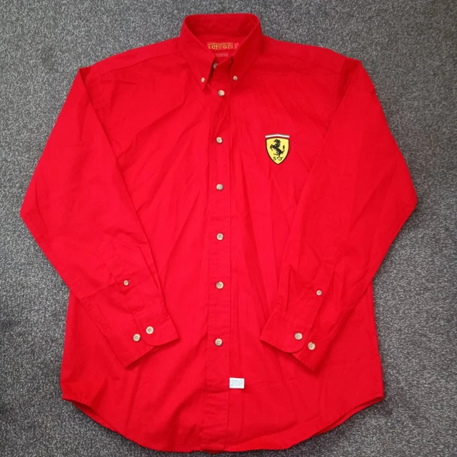 VINTAGE FERRARI F1 Team Shirt Pit Crew Grand Prix Vintage Retro Rare ...