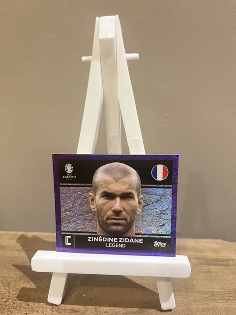 TOPPS EURO 2024 Sticker Rare Zinedine Zidane Legend Purple Parallel ...