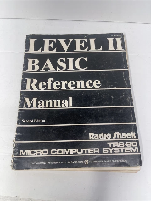 TANDY RADIO SHACK TRS-80 Level II Basic Reference Manual Micro Computer ...
