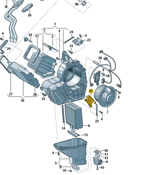 ORIGINAL STELLMOTOR FÜR Temperaturregelklappe VW T5 Sharan 7E0907512 ...