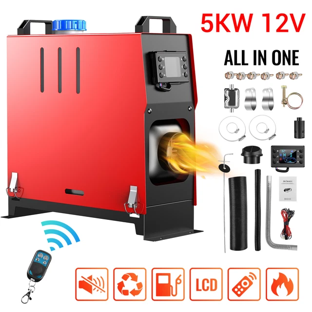 DIESEL HEATER 12V 5KW LCD Display Caravan Camper Van Air Motorhome ...