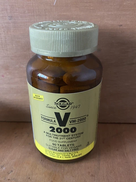 SOLGAR FORMULA VM 2000 Food Supplement Multivitamin 90 Tablets Exp 2025 ...