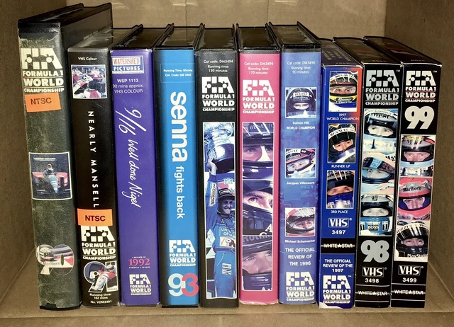USED 1990S VHS Lot: Full Decade (10 Tapes) Formula One F1 FIA Season ...