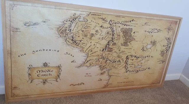 MIDDLE EARTH MAP - Lord of the Rings Third Age £52.68 - PicClick UK