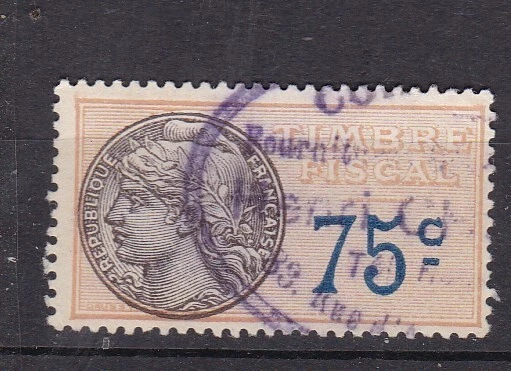 TIMBRE FRANCE FISCAUX 75C. Superbe Cachet-Obl.tb-Voir Scan-S040 EUR 1,69 - PicClick FR