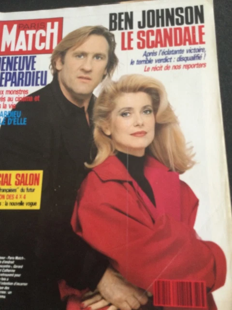 PARIS MATCH N° 2054 - Depardieu & Catherine Deneuve / Renaud (6 octobre 1988) EUR 2,00 - PicClick FR