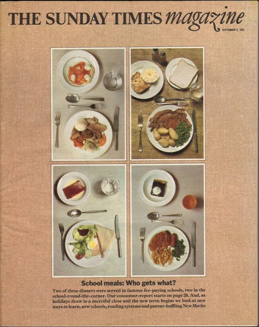 SUNDAY TIMES MAGAZINE 2 septembre 1973 écoles art moto Mendoza Abrahm ...