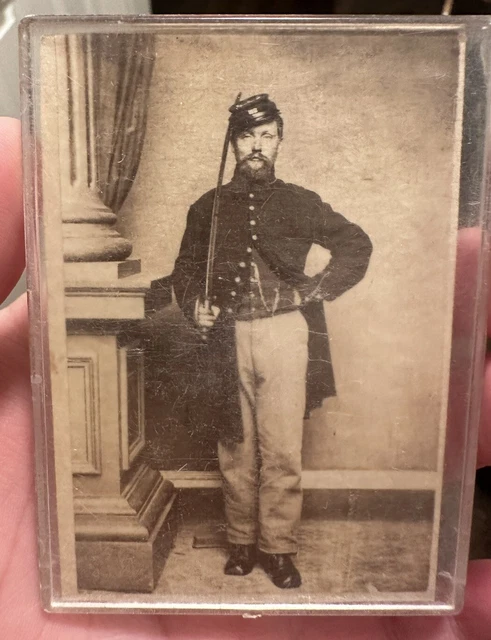 CIVIL WAR UNION Soldier CDV Photograph With Artillery Sword $100.00 ...