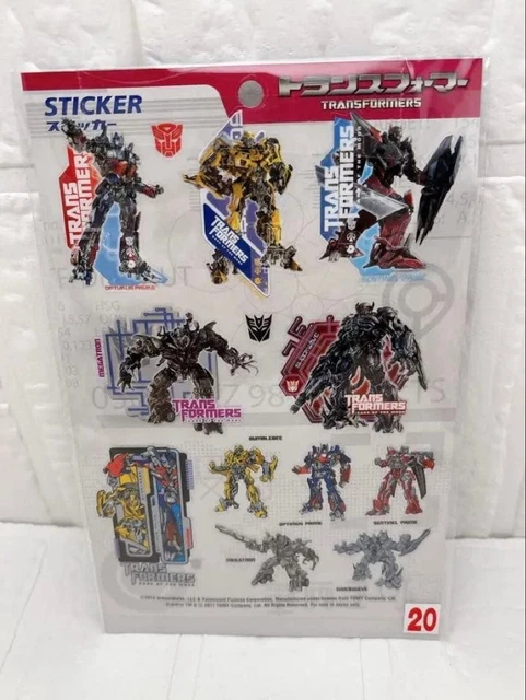 TRANSFORMERS SEAL STICKER Takara Tomy Personaje de película sin usar ...