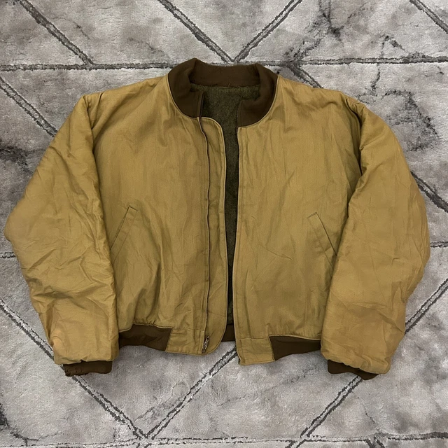 VTG 1940S WWII? US Army Tanker Jacket - XL Wool Lined Talon Zip WW2 40s ...