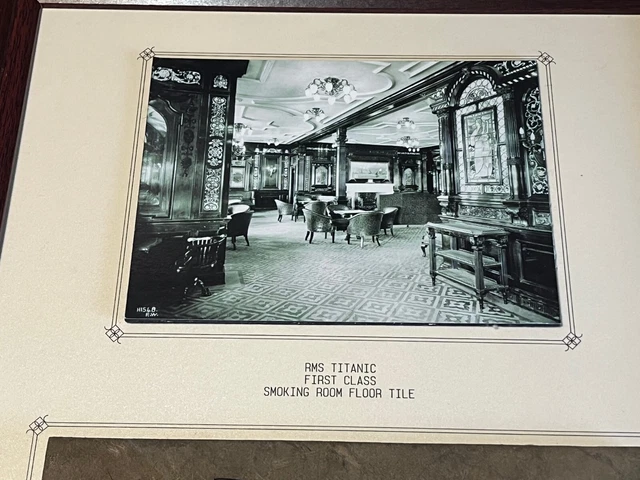 RMS TITANIC FIRST Class Smoking Room Floor Tile with C.O.A £1,902.76 ...